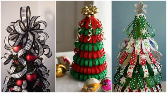 15 Ideas para Elaborar Bellos Pinitos con Listones