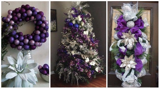 15 Decoraciones Navideñas en Tono Morado